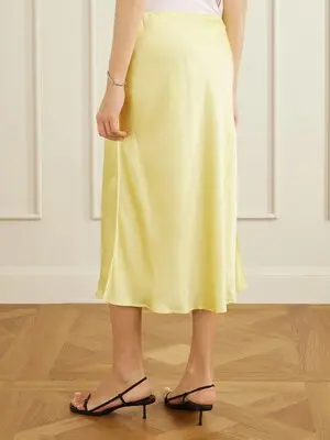 JIL SANDER Satin Midi Skirt