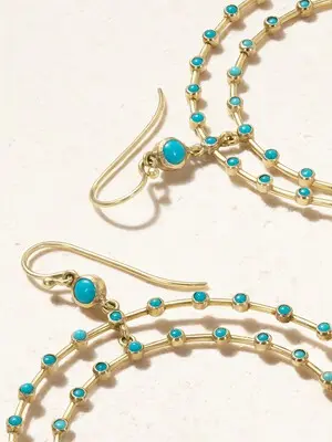 Established 18-karat Turquoise Hoop Earrings