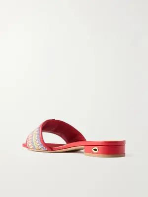 Jennifer Chamandi Andrea Woven And Leather Slides