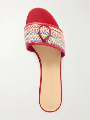 Jennifer Chamandi Andrea Woven And Leather Slides