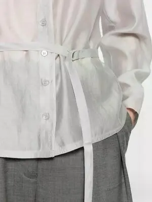 LOW CLASSIC Tie-waist Shirt - Grey