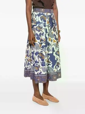 CLIPS Floral-print Midi Skirt