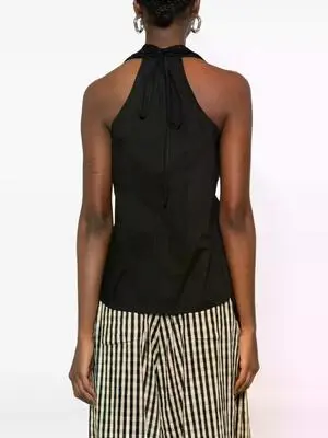 PSOPHIA Floral Halterneck Top - Black