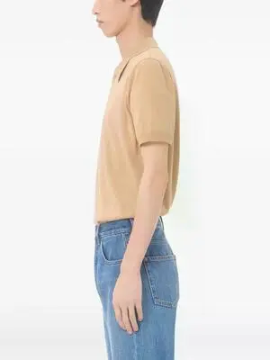 Valentino Garavani Wool Polo Shirt With Vlogo Embroidery - Neutrals