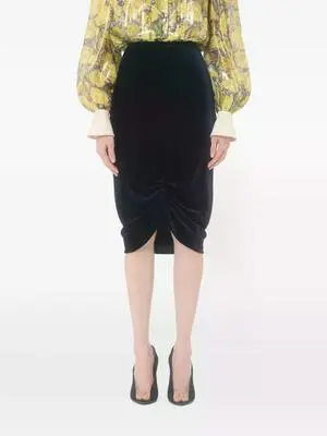 Valentino Garavani Velvet Skirt - Blue