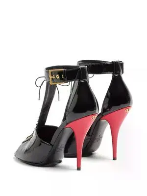 Valentino Garavani Patent Leather Bustier Sandals 105mm - Black