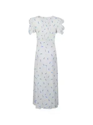 MAR DE MARGARITAS Printed Maxi Dress - White