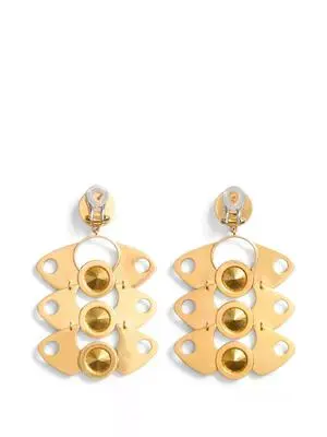Valentino Garavani Pages Earrings In Metal And Crystal - Gold