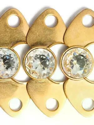 Valentino Garavani Pages Earrings In Metal And Crystal - Gold
