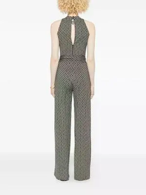 SIYU Geometric-print Jumpsuit - Black