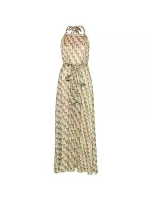 SIYU Tie-belt Maxi Dress - Gold