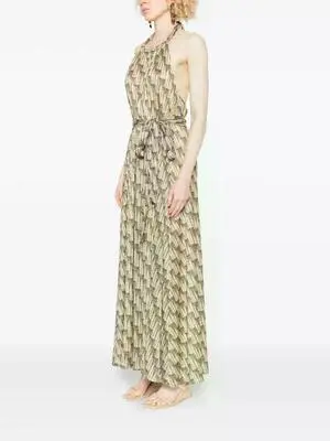 SIYU Tie-belt Maxi Dress - Gold