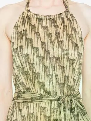 SIYU Tie-belt Maxi Dress - Gold