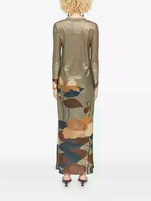 SIYU V-neck Maxi Dress - Neutrals