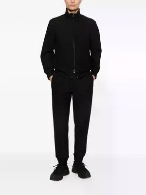 Emporio Armani Textured Track Pants - Black