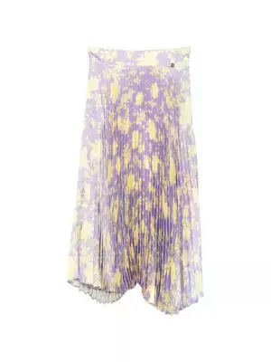 CATALINA Floral Pleated Midi Skirt