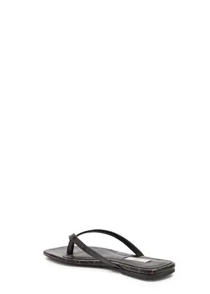 TOTEME Croco Glossed Leather Sandals