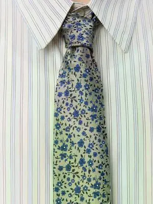 MFPEN Floral Pointed Tip Tie