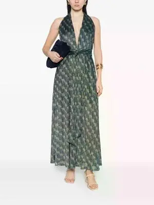 SIYU Printed V-neck Maxi Dress