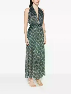 SIYU Printed V-neck Maxi Dress