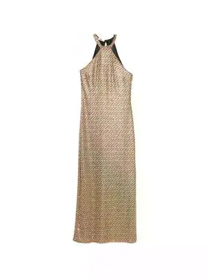 SIYU Tallis Halterneck Maxi Dress - Gold