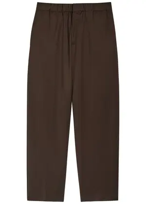 LARDINI Tapered-leg Cotton Trousers