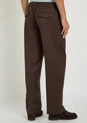 LARDINI Tapered-leg Cotton Trousers