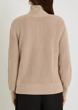 NOW YOU LIVE Welland Half-zip Cotton Jumper
