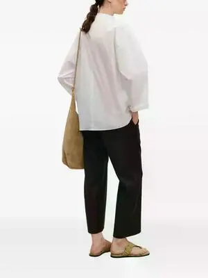 LESS Drawstring Sculpted-neck Shirt