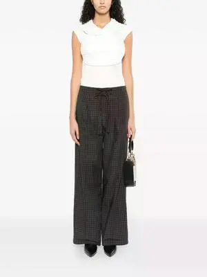 LESS Checked Drawstring Trousers