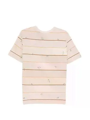 JNBY Striped Embroidered T-shirt - Brown