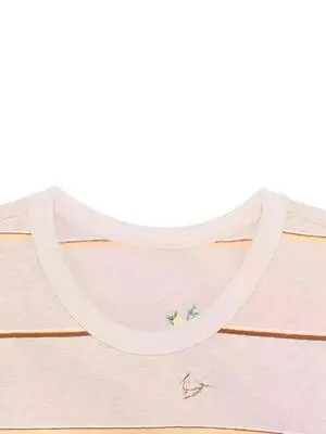 JNBY Striped Embroidered T-shirt - Brown