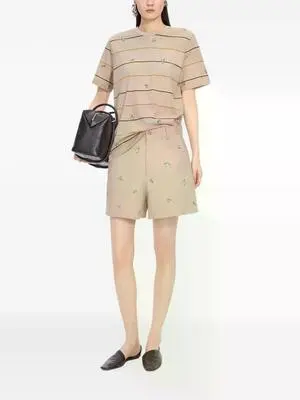 JNBY Striped Embroidered T-shirt