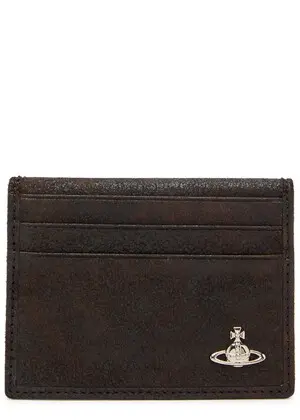 VIVIENNE WESTWOOD Leather Card Holder - Brown