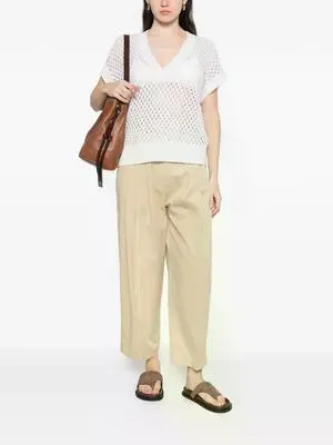 Marella Pleated Cropped Trousers