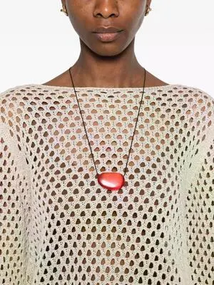 INTRECCI Open-knit Long Sleeve Sweater - Neutrals