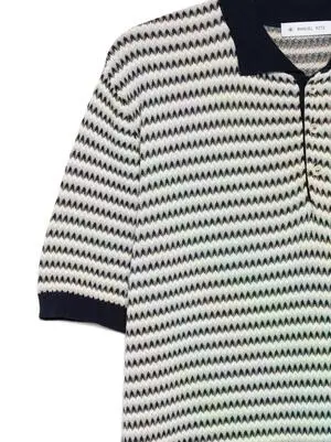 MANUEL RITZ Geometric-pattern Polo Shirt