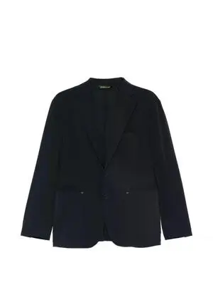 MANUEL RITZ Pocket Long-sleeve Blazer - Blue