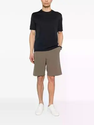 MANUEL RITZ Logo-patch Belt-loop Shorts - Neutrals