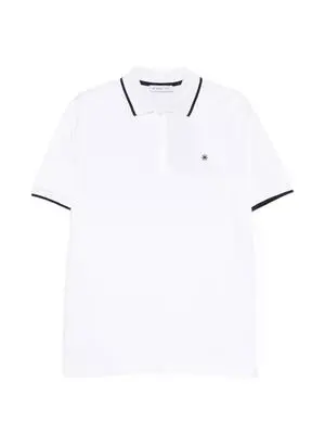 MANUEL RITZ Contrasting-trim Polo Shirt - White