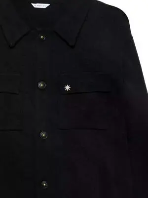 MANUEL RITZ Logo-pin Overshirt - Black
