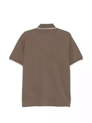 MANUEL RITZ Contrasting Piquet Polo Shirt - Brown