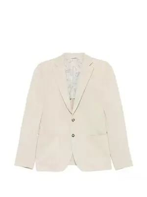 MANUEL RITZ Notched-lapel Cotton Blazer - Neutrals