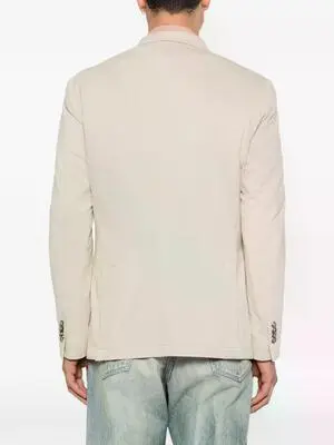 MANUEL RITZ Notched-lapel Cotton Blazer - Neutrals