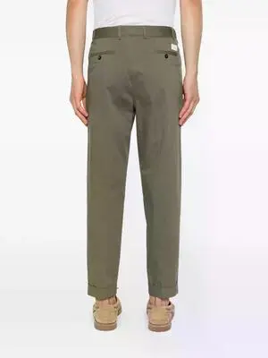 MANUEL RITZ Cuffed Pleated Trousers - Green