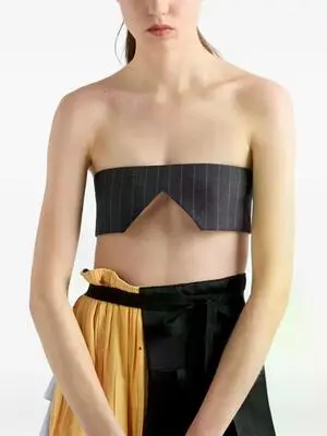 Prada Pinstripe Wool Bandeau Top