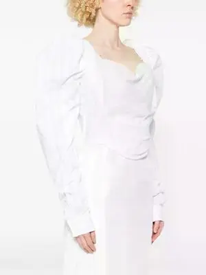 VIVIENNE WESTWOOD Puff Sleeve Sweetheart Blouse - White