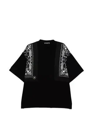 MASTERMIND WORLD Bandana Panelled T-shirt - Black