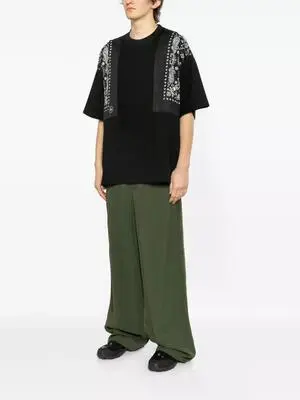 MASTERMIND WORLD Bandana Panelled T-shirt - Black