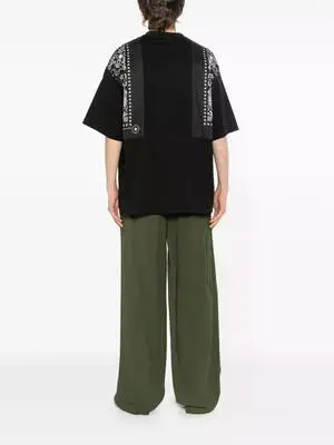 MASTERMIND WORLD Bandana Panelled T-shirt - Black